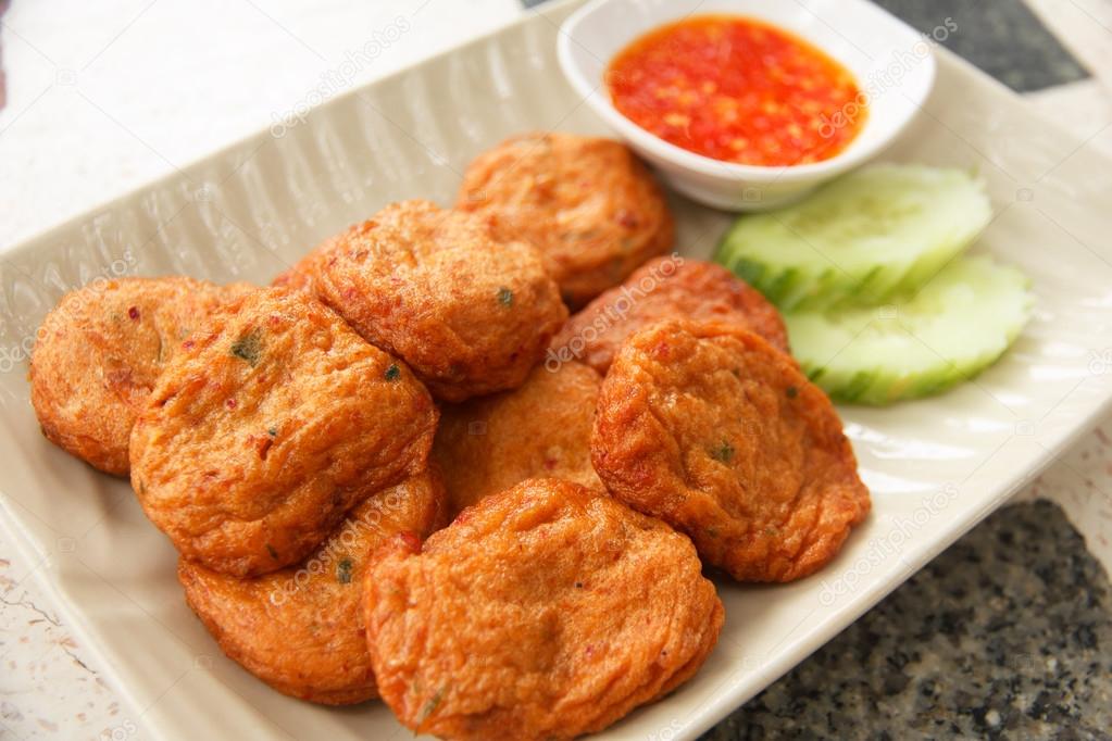 Fried Fish Cakes Thai Food - Stock Image Stock Photo by ©singkamc 71225251
