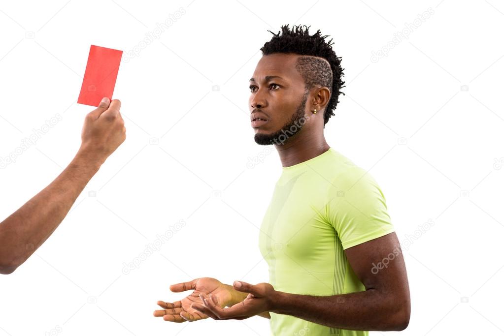 Referee showing red card Stock Photo by ©DragonImages 54321075