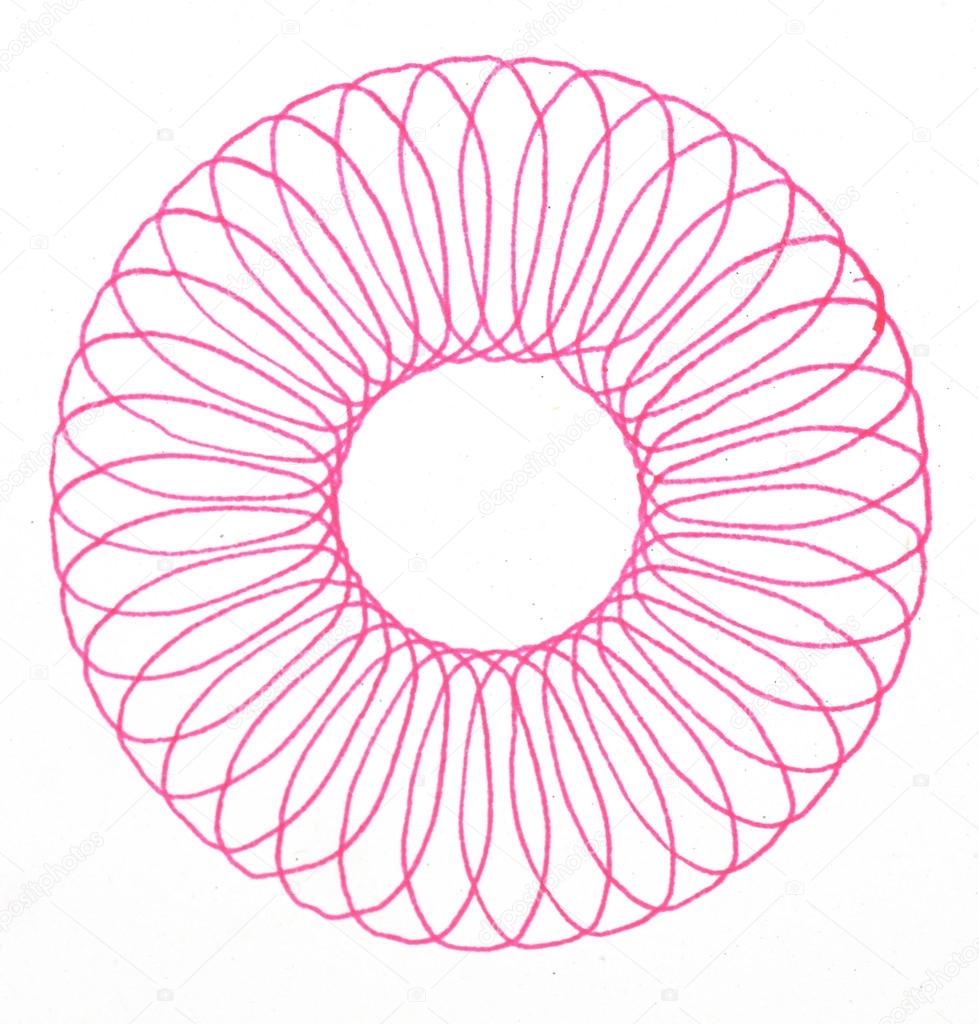 Drawing spirograph on white paper ⬇ Stock Photo, Image by © kampee_p ...