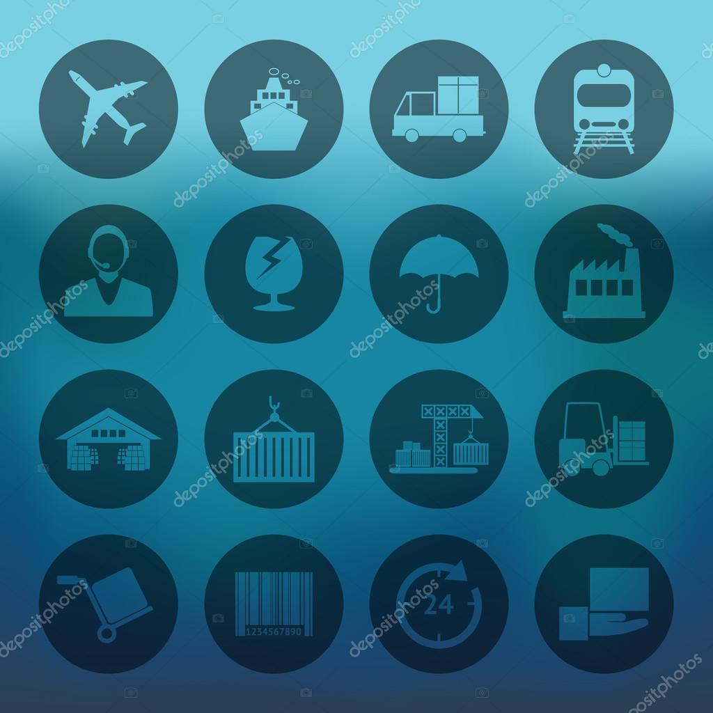 Circle Logistics icons set — Stock Vector © jakgree #52675563
