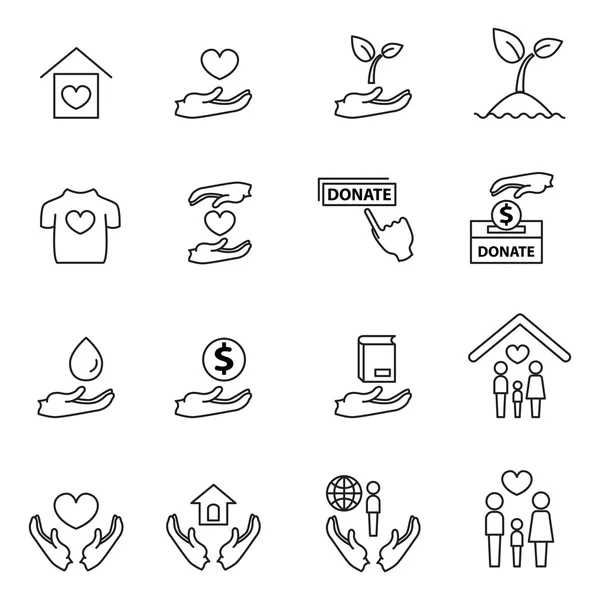 Charity and donation silhouette icons — Stock Vector © pongsuwan #74658263 Charity and donation silhouette icons — Stock Vector © pongsuwan #74658263