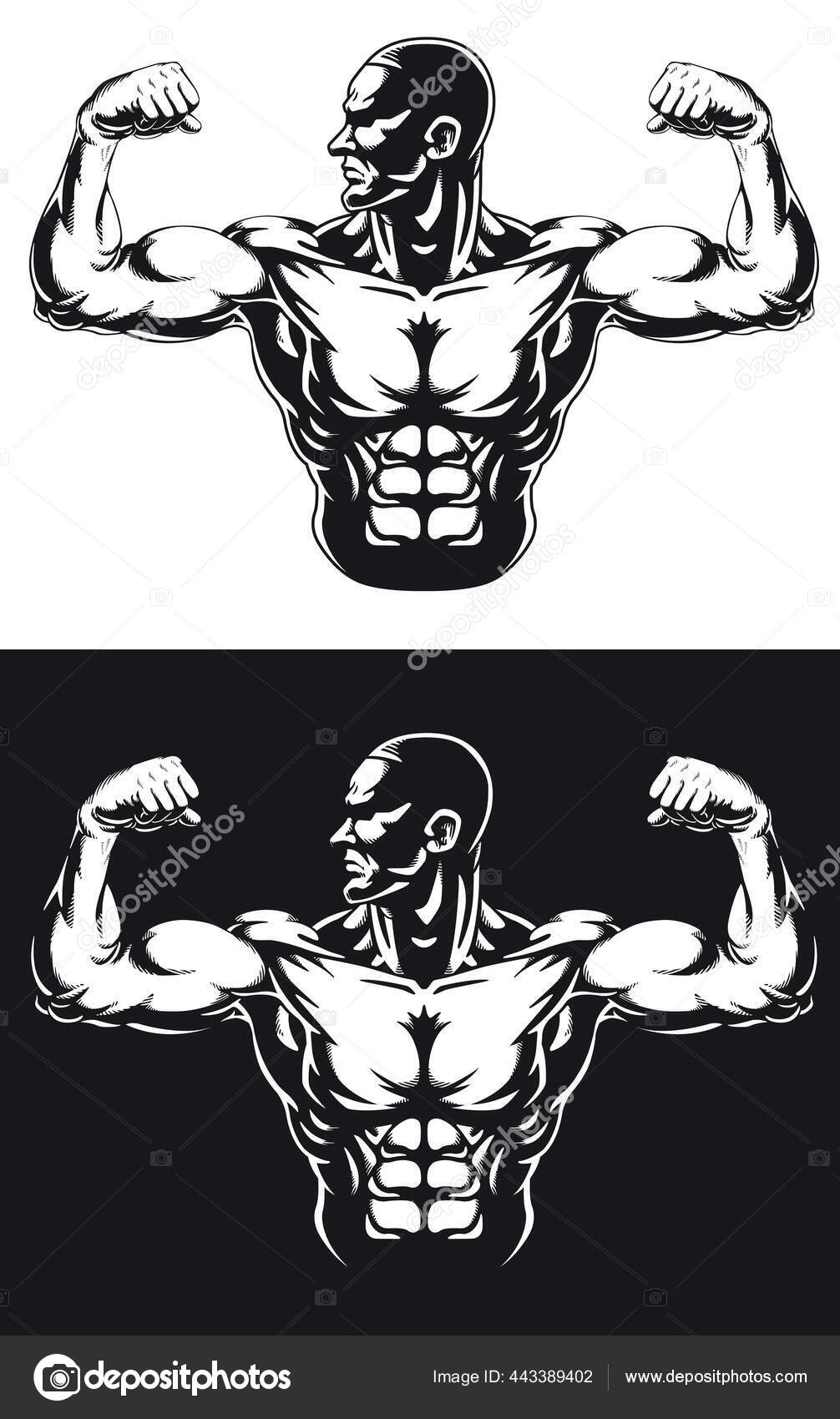 Flexing Arm Black And White