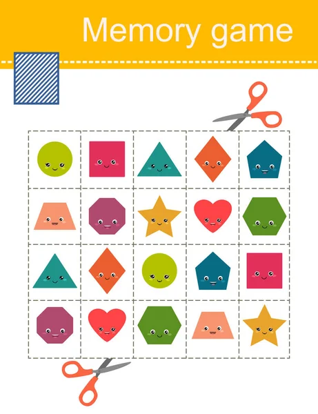 Free Printable Match The Shapes Memory Games For Kids, 49% OFF