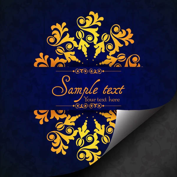 Vintage ornamental template with pattern and decorative frame, curled ...