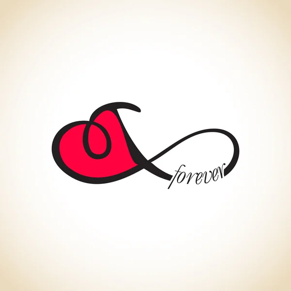 Infinity love, forever symbol — Stock Vector © Ksyshakiss #76345047