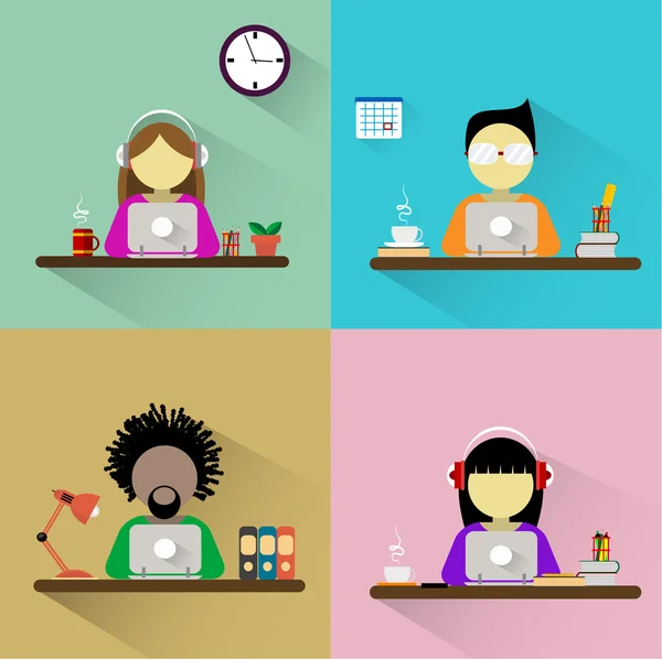 2,233 Telework Vector Images - Free & Royalty-free Telework Vectors ...