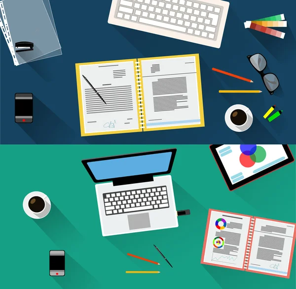 View of comfortable working place in office Stock Vector Image by ...