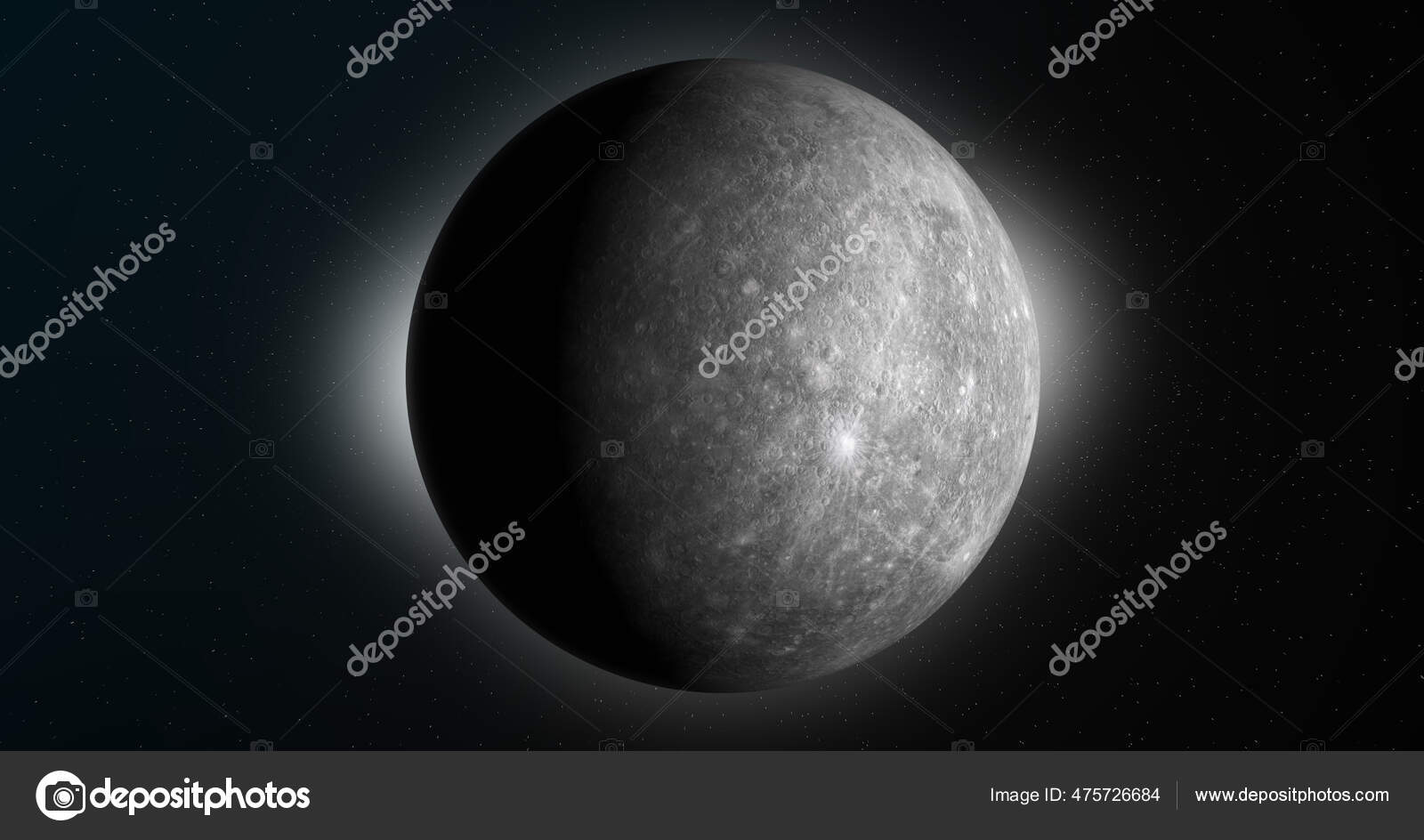 Mercury Planet Rotating Outer Space — Stock Photo © ianm36 #475726684