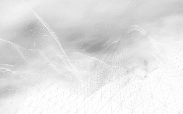 White abstract background. Hi tech network.Outer space. Starry outer ...