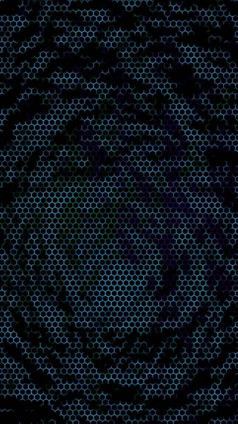 Honeycomb on a blue green background. Perspective view on polygon look ...