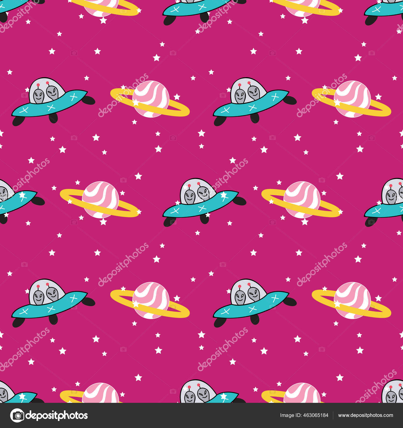 Colorful Outer Space Repeat Pattern Stock Vector Image by ©Elinnet ...