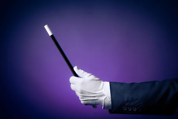 Magician hands with magic wand — Stock Photo © fergregory #82284502