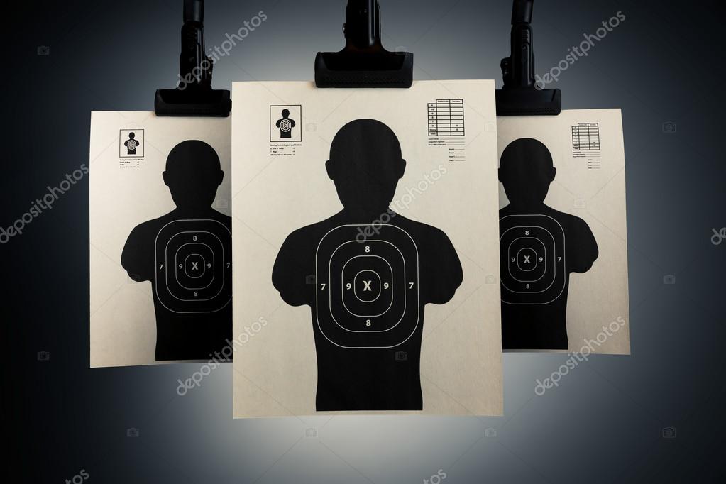 Shooting targets on a grey background Stock Photo by ©fergregory 82283568