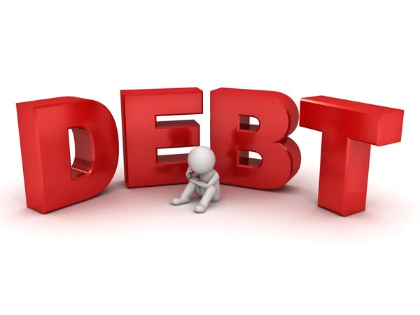 3d man carrying big red word problem on his back isolated on white ...