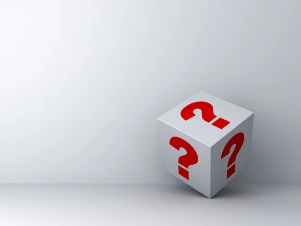 Question box or dice — Stock Photo © 3dconceptsman #12631154