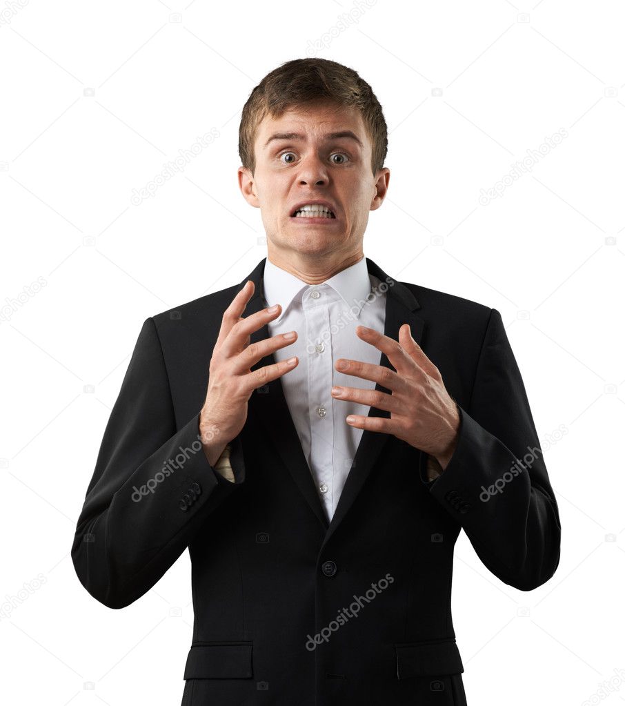 Annoyed emotional man is fly into a rage — Stock Photo © Artranq #87079074