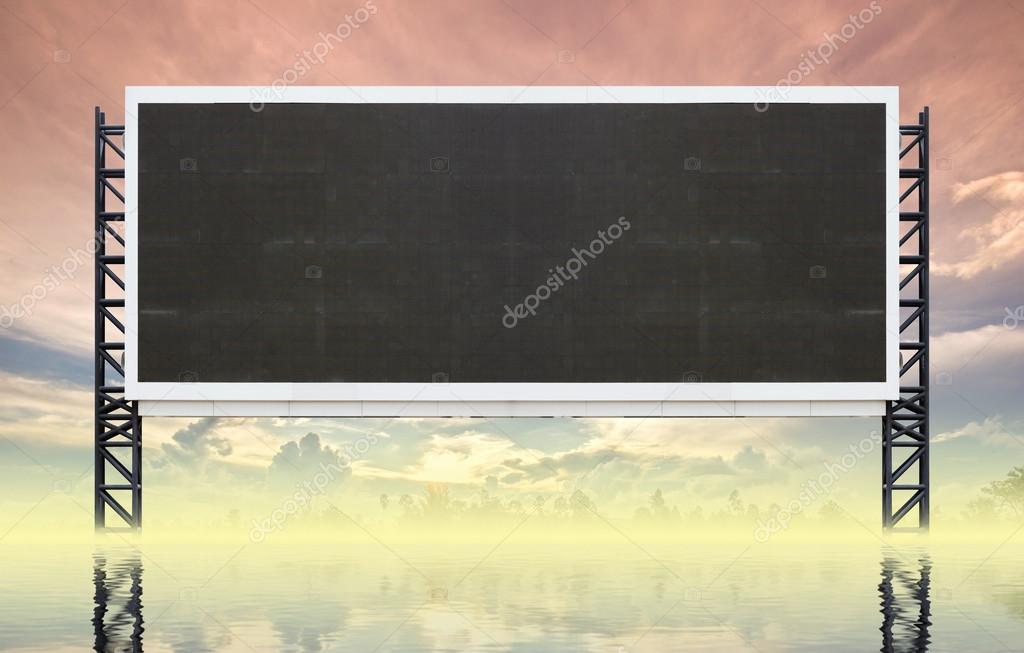 Large empty sign board with water reflection Stock Photo by ©geargodz ...