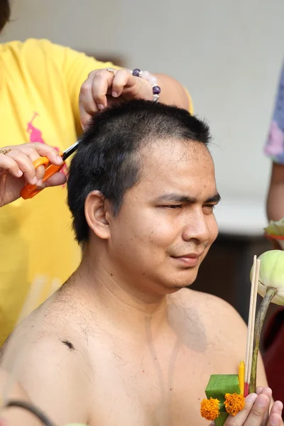 Male who will be monk cut hair for be Ordained - Stock Image - Everypixel