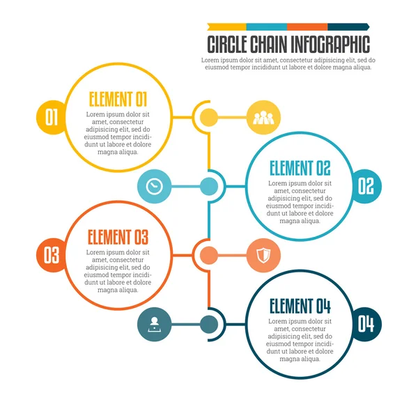 Circle zinciri infographic Vector Art Stock Images | Depositphotos