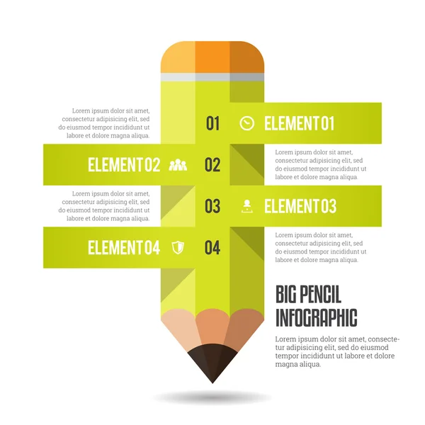 Pencil infographic Vector Art Stock Images | Depositphotos