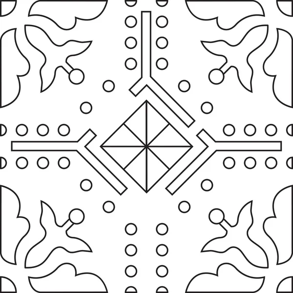 Unique coloring book square page for adults - seamless pattern tile ...