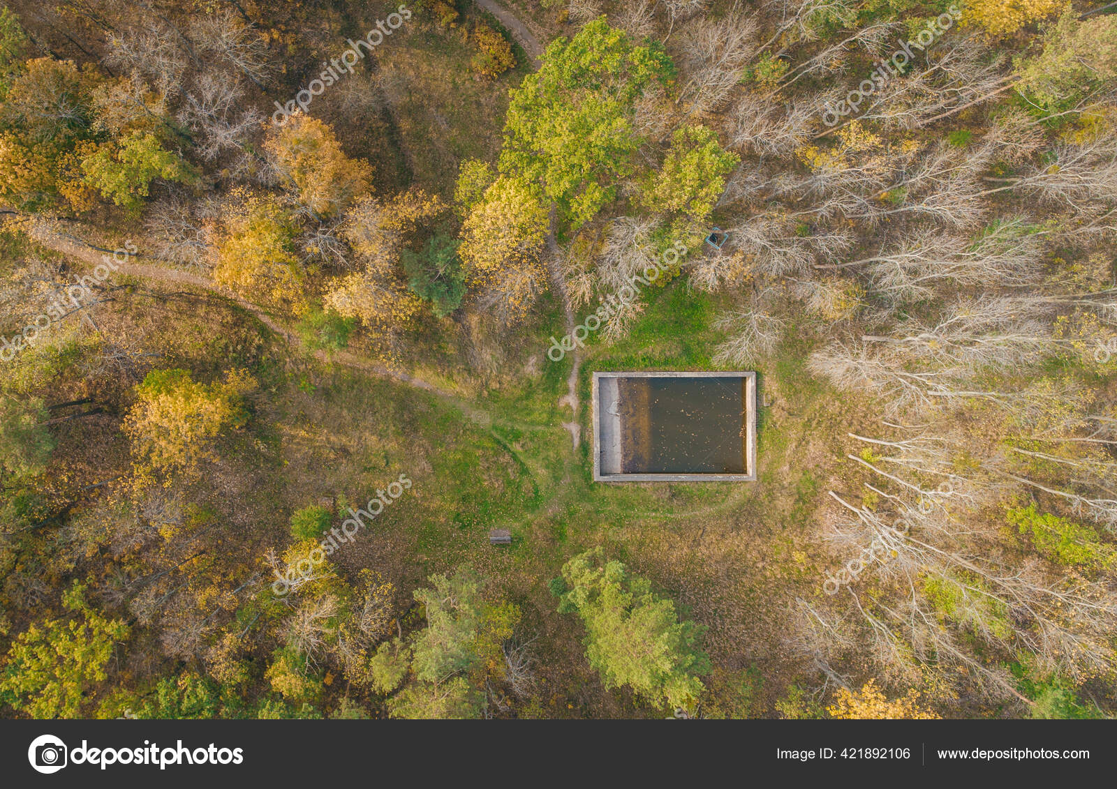 Aerial View Territory Adolf Hitler Bunker Remains — Stock Photo ...