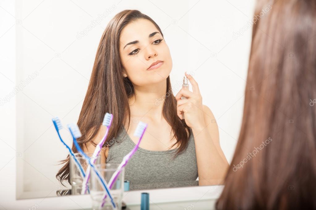 Woman getting ready for a date — Stock Photo © tonodiaz #106337320