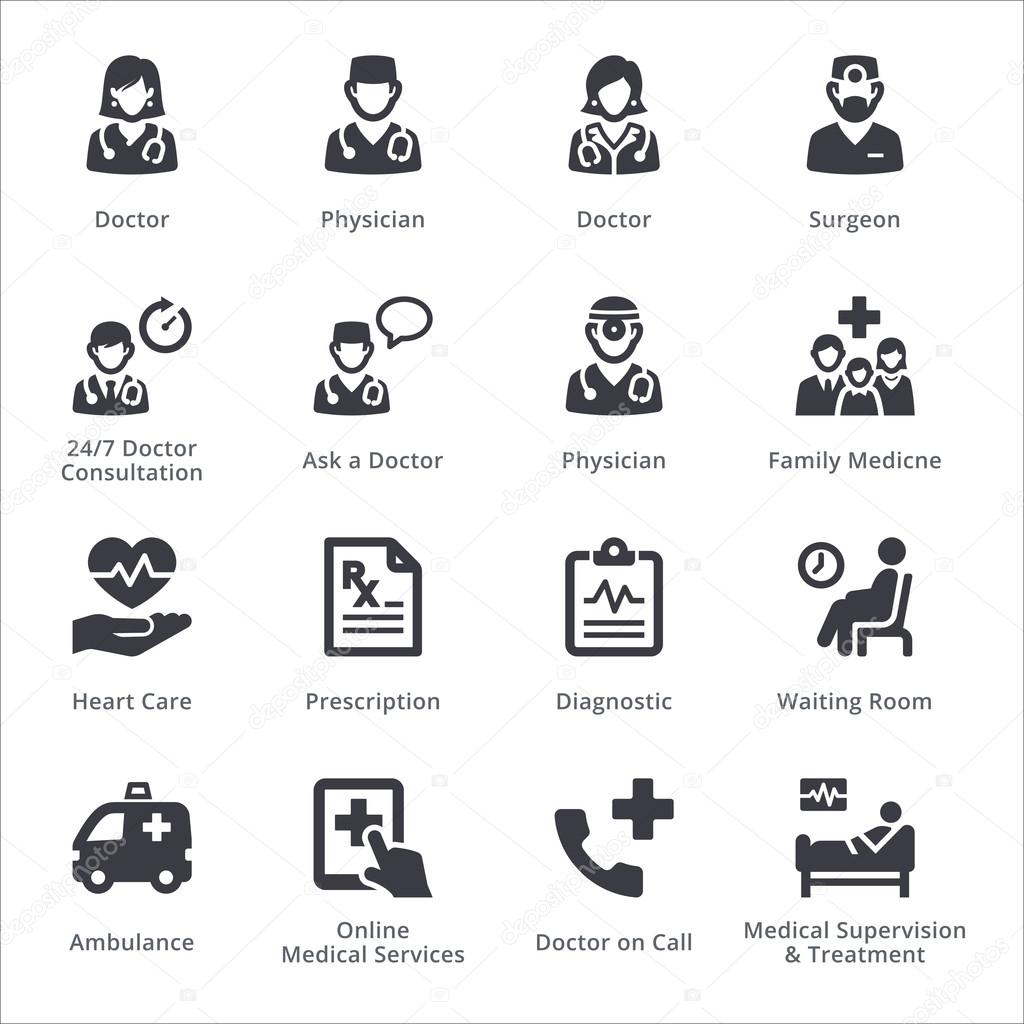 Medical Services Icons Set 3 - Sympa Series | Black Stock Vector Image ...