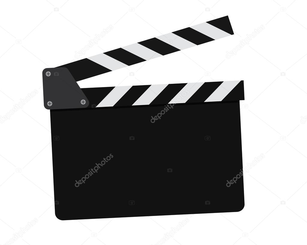 Movie clapperboard on a white Stock Photo by ©merrydolla 108527604