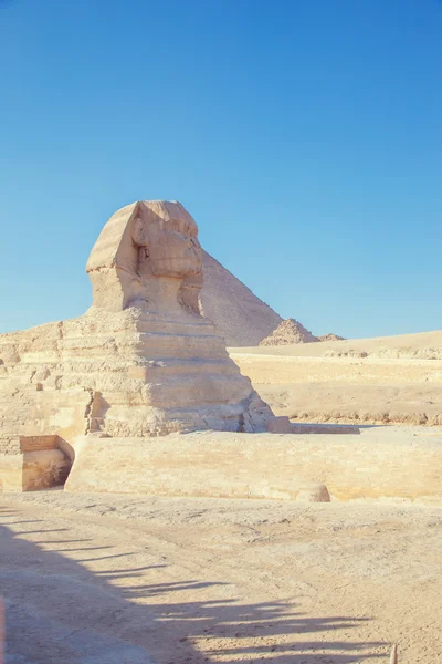 Full Sphinx Profile Pyramids Walkway Giza — Stock Photo © pius99 #106173594