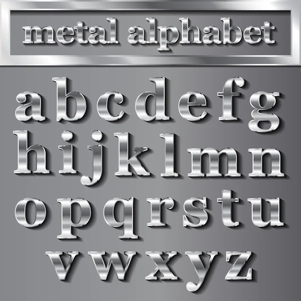 Silver metallic letters Vector Art Stock Images | Depositphotos