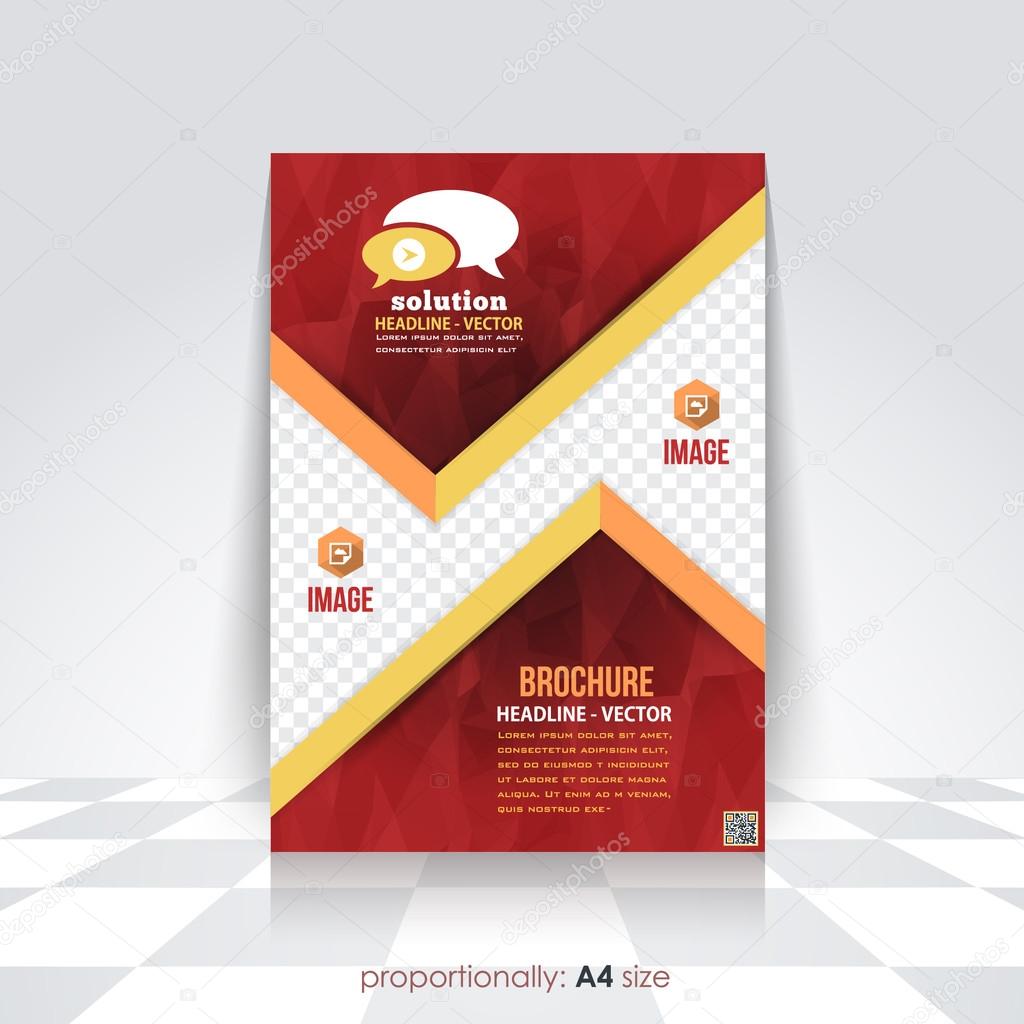 Colorful A4 Style, Brochure Design. Low Poly Style Cover, Corporate ...