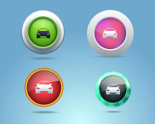Automotive Icon Button Vector Design Multicolored — Stock Vector ...