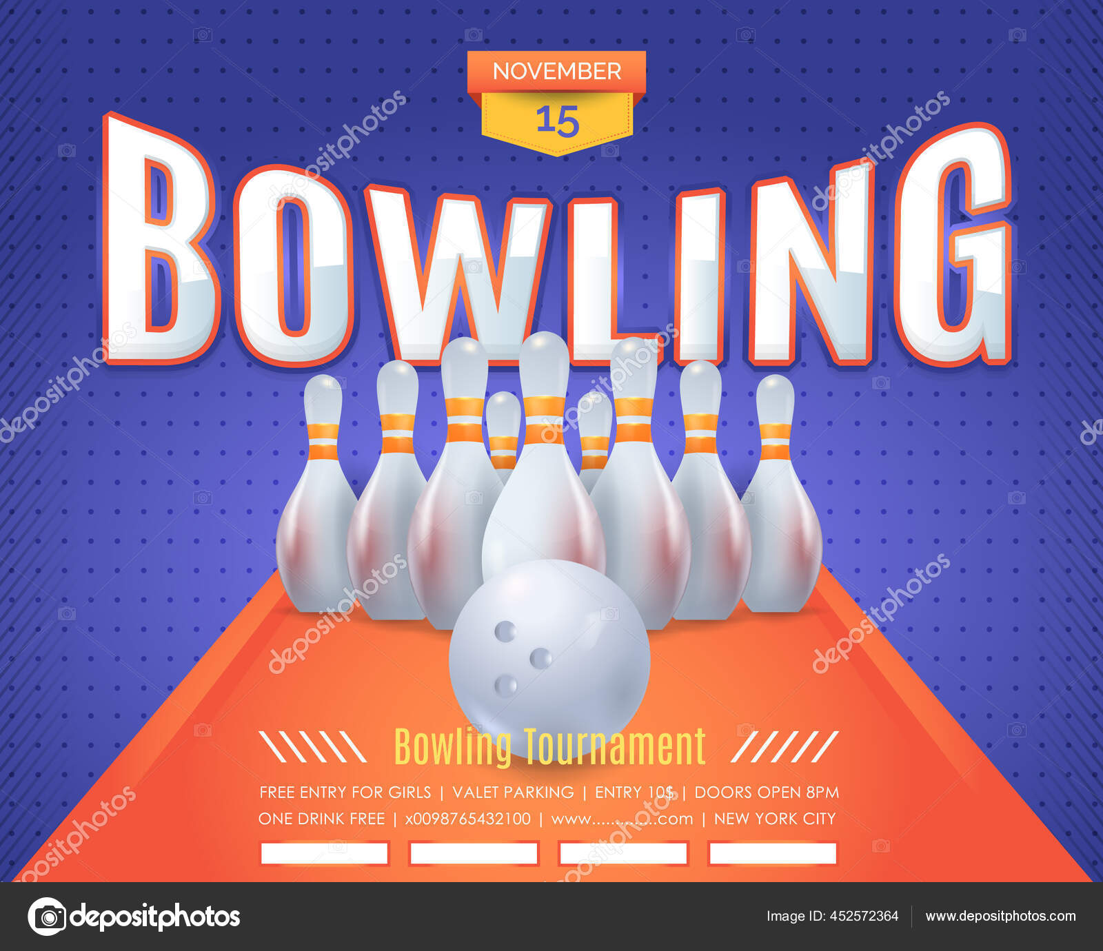Bowling Concept Vector Background Stock Vector Image by ©VectorWeb #452572364
