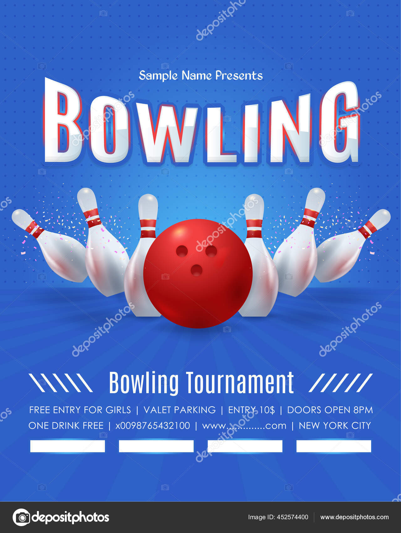 Bowling Concept Vector Background Stock Illustration by ©VectorWeb ...