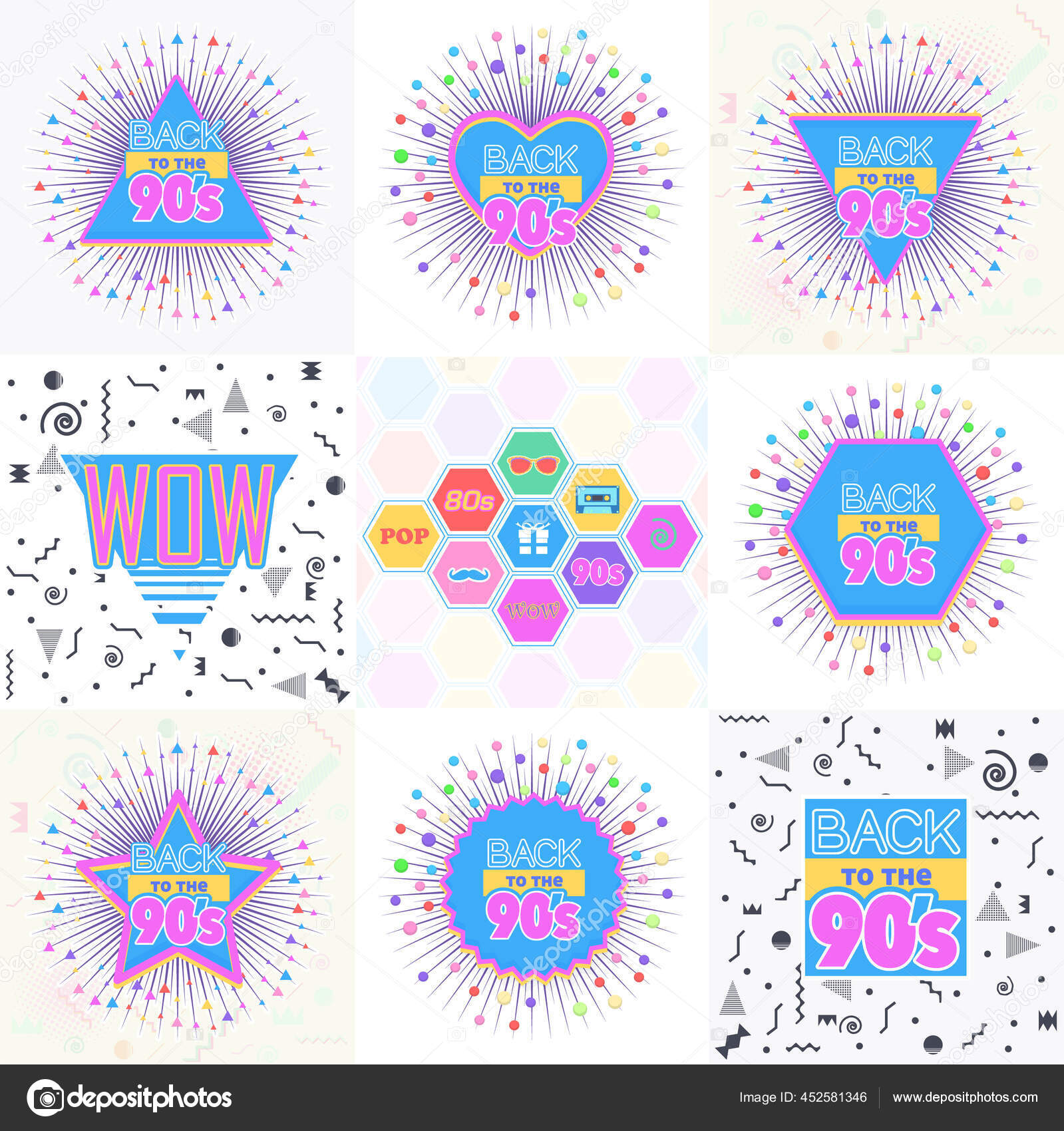 Vector Illustration Background 90'S Stock Vector by ©VectorWeb 452581346