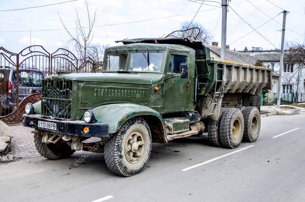 KrAZ-256B (1966), serie soviética de la autoindustria.Old Soviet truck ...