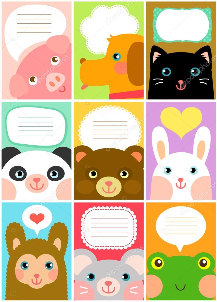 Lindas etiquetas animales 2022