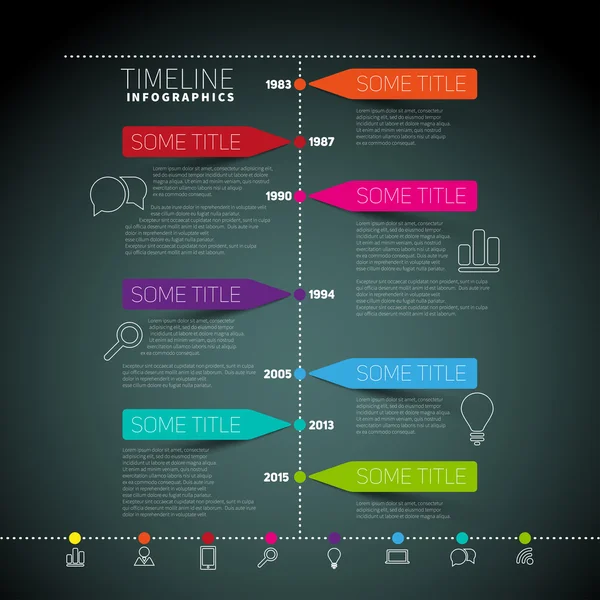 Infographic multi timeline report template — Stock Vector © orson ...
