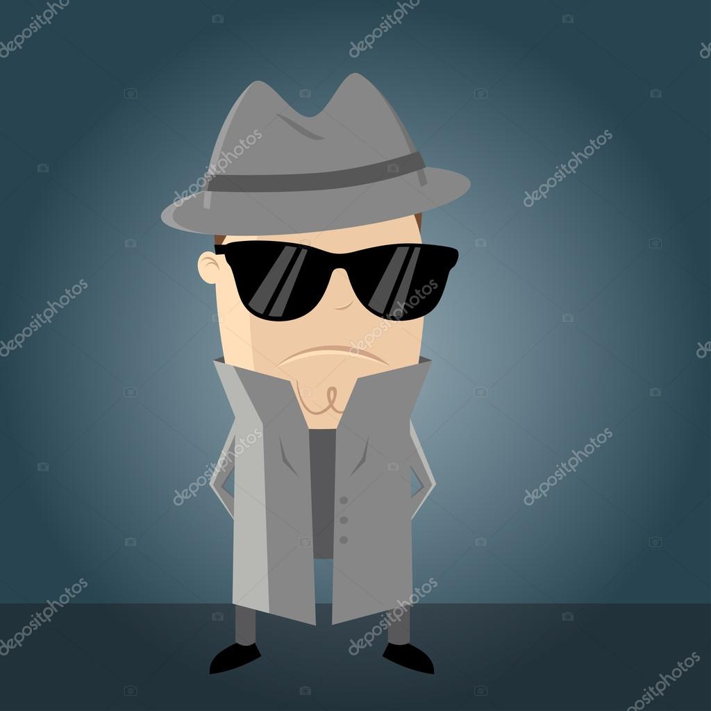 Funny secret agent Stock Vector Image by ©shockfactor.de #102847320