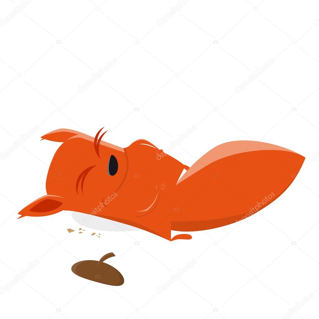 Gorged cartoon squirrel Stock Vector by ©shockfactor.de 115835622