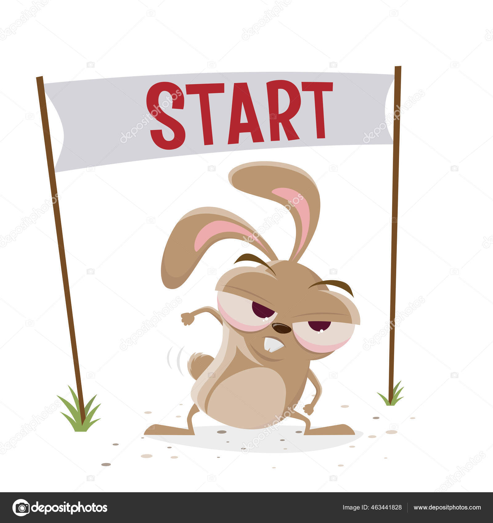 Funny Cartoon Rabbit Ready Start Stock Vector Image by ©shockfactor.de ...