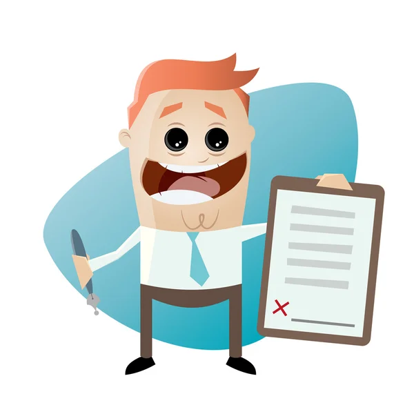 Funny businessman with contract ready for signature Stock Vector Image ... Funny businessman with contract ready for signature Stock Vector Image ...