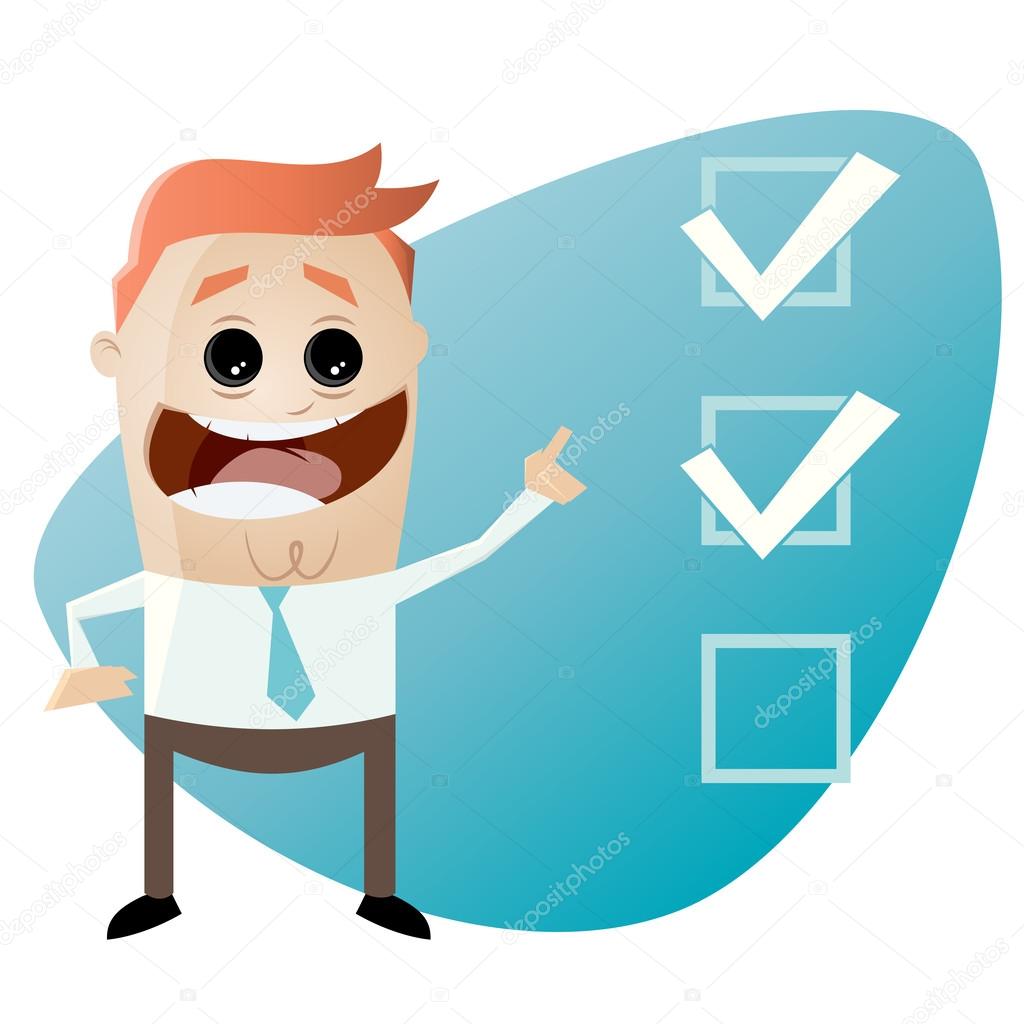 Funny businessman with check marks Stock Vector Image by ©shockfactor ...