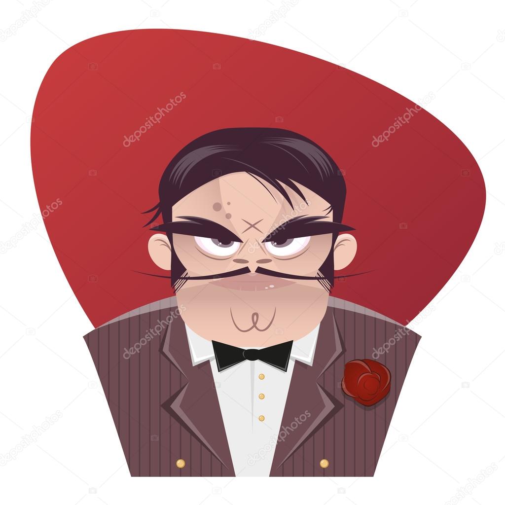 Sinister cartoon mafia boss Stock Vector Image by ©shockfactor.de #67103765