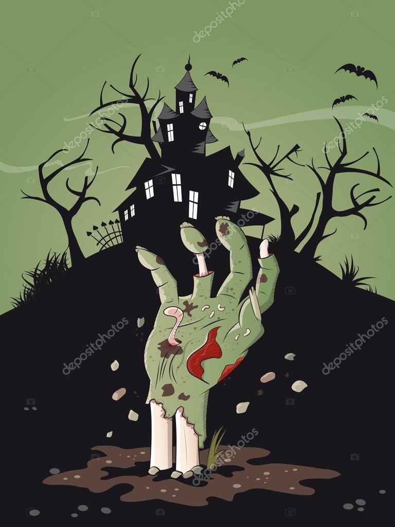 Zombie hand halloween background Stock Vector Image by ©shockfactor.de ...