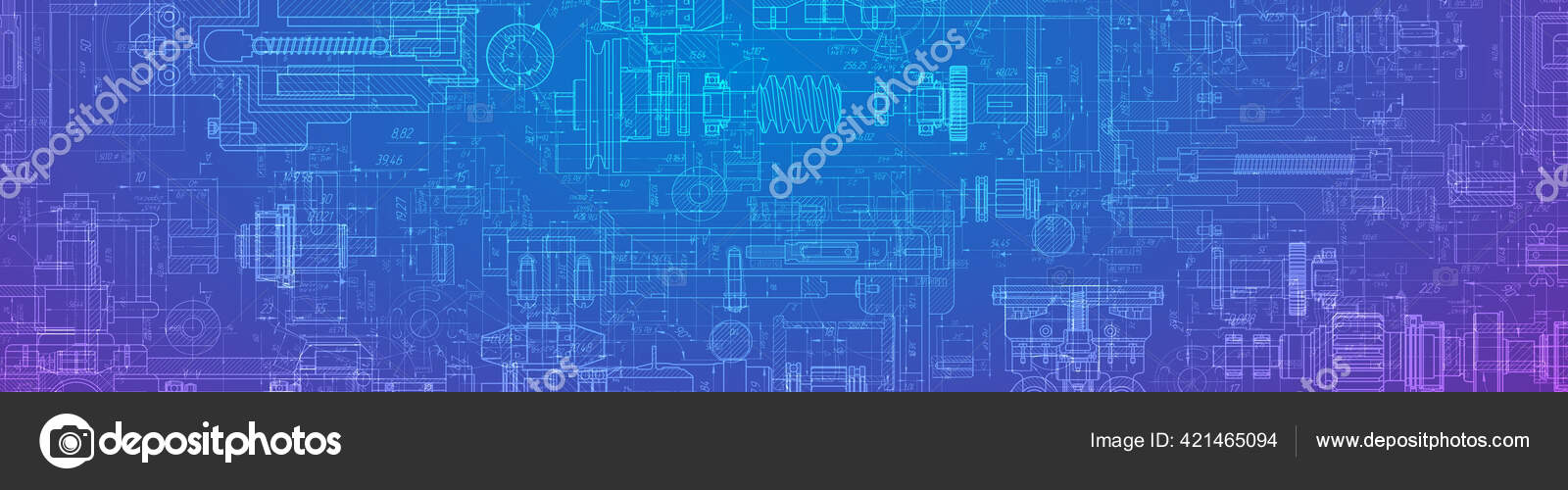 Technical Drawing Gradient Background Mechanical Engineering Drawing ...
