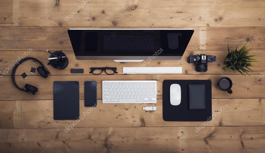 Computer Table Top View