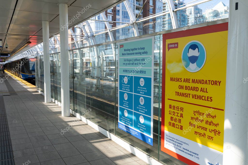 Vancouver, BC, Canadá - 16 abr 2021: SkyTrain Main Street-Science World ...