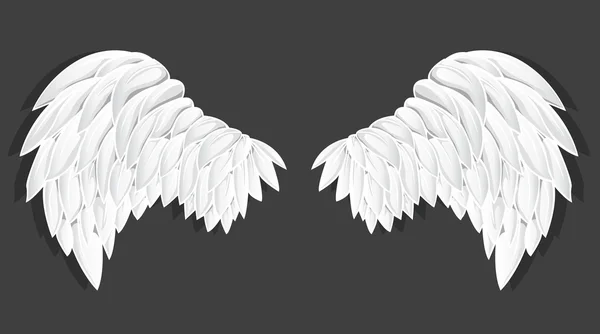 Dark Angel Wings Drawing Side View Wings Sketch. Stylized Birds Wings.